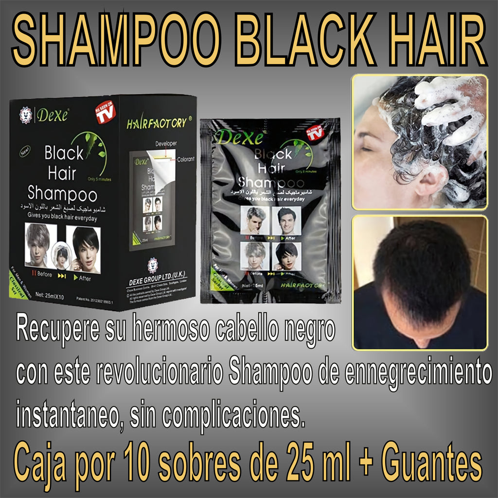 Shampoo Black Hair™ - Color Intenso y Natural 🖤🧔🏻‍♀️ – Carrito Express ...